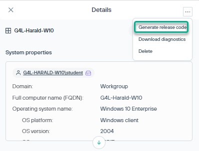 Generate endpoint specific release code